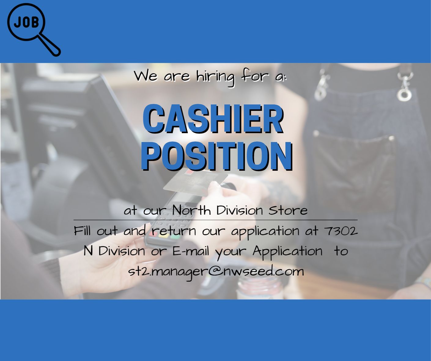 Cashier - North Division - Northwest Seed & Pet